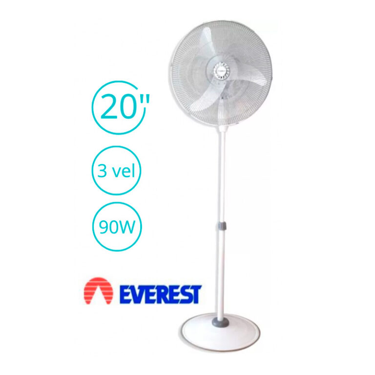 VENTILADOR DE PIE 20″ BF-20 3 ASPAS METÁLICAS BLANCO ...